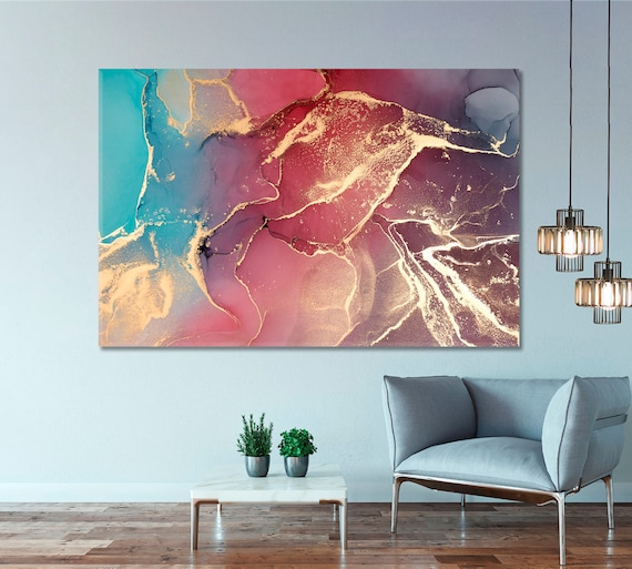 EBRU Oriental Ancient Art Marble Wall Decor Eastern Style - Etsy