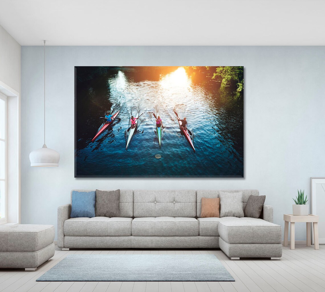 Kayak Rowing Race Wall Decor Sport Modern Wall Decor | Etsy