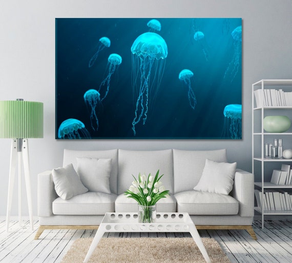 Jellyfish Jellyfishes Wall Decor Jellyfish Multi Panels | Etsy