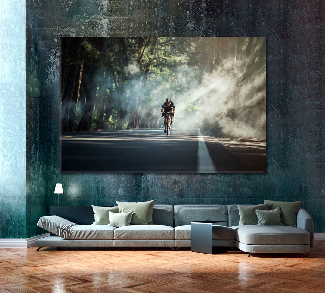 Cycling Wall Art, Adventure Bicycle Canvas Print, Cycling Road Bike Art ...