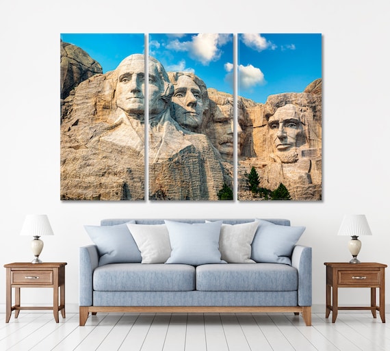 Four Presidents Landmarks Photo Poster Print Mount Rushmore - Etsy
