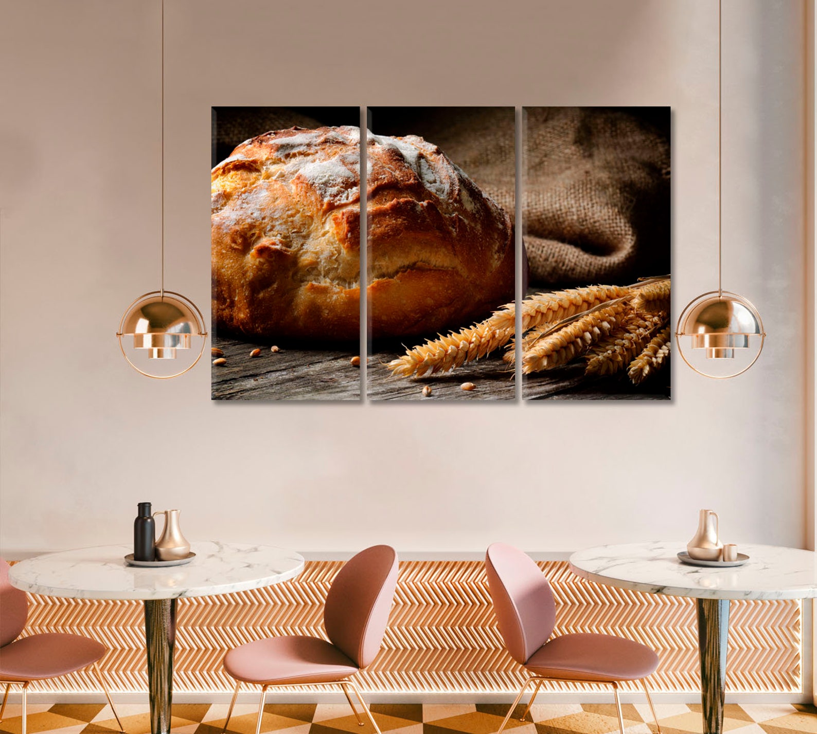 Gourmet Traditional Bread Panels Homemade Bread Wall Art | Etsy