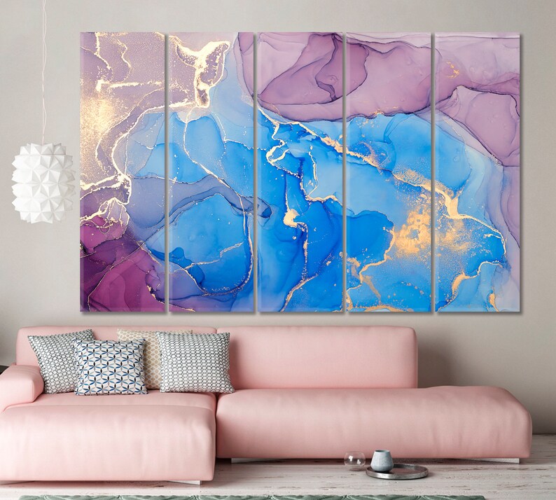Marble Canvas Print Large Wall Décor Interior Gift Abstract | Etsy