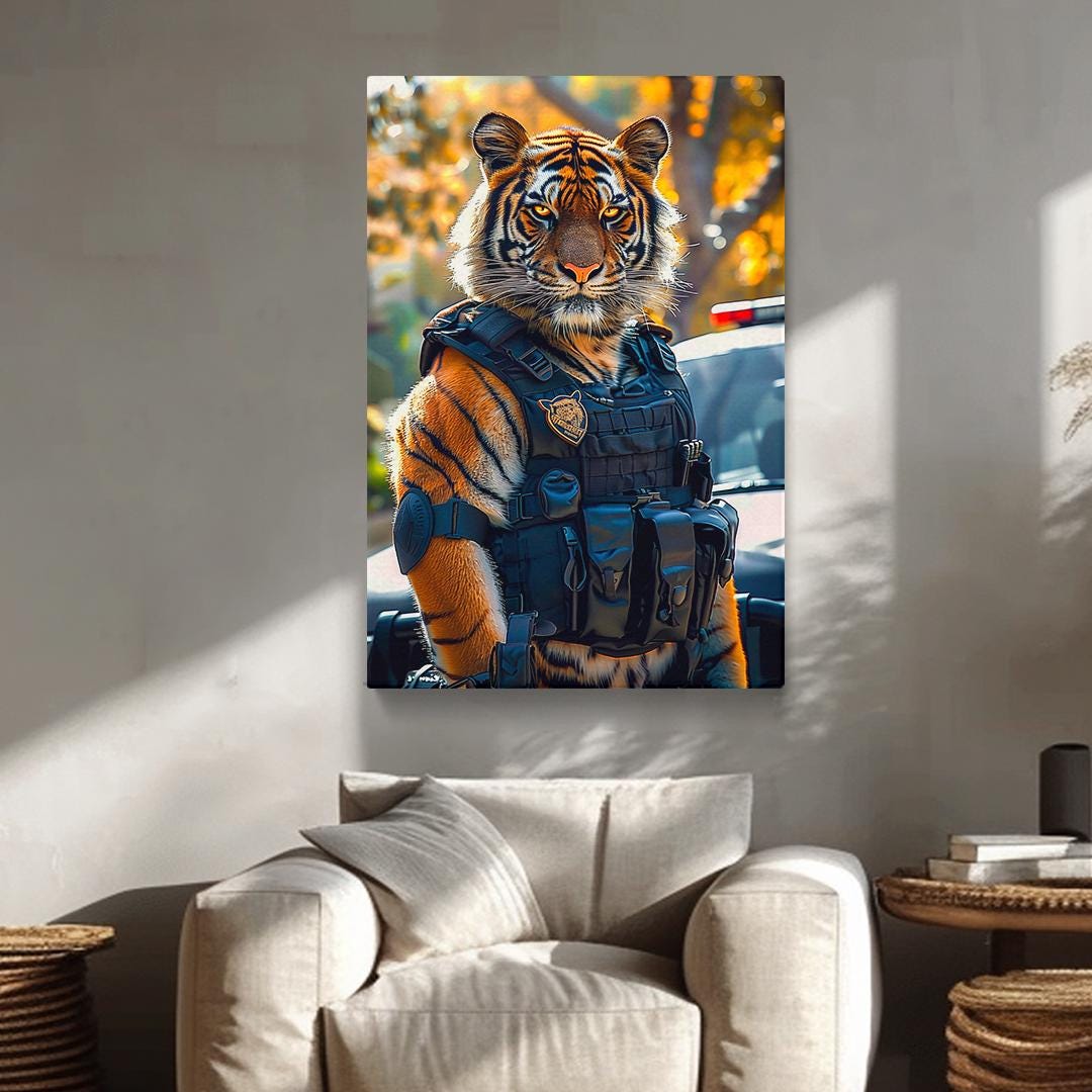 Police Officer Poster Personalized Police Poster & Canvas, Police ...
