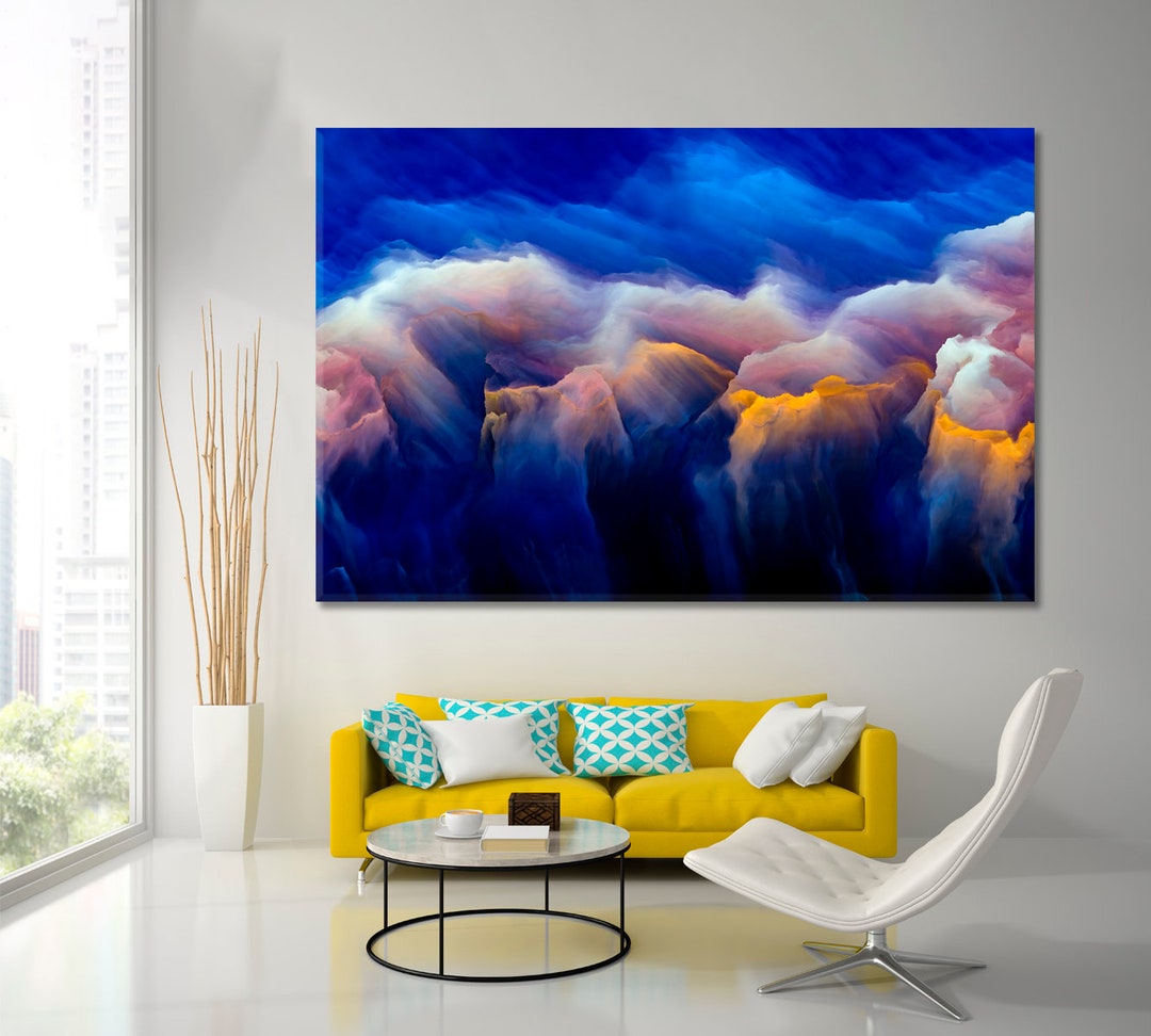 Abstract Vibrant Fog Art, Misty Clouds Art Print, Mystery Color Sounds ...