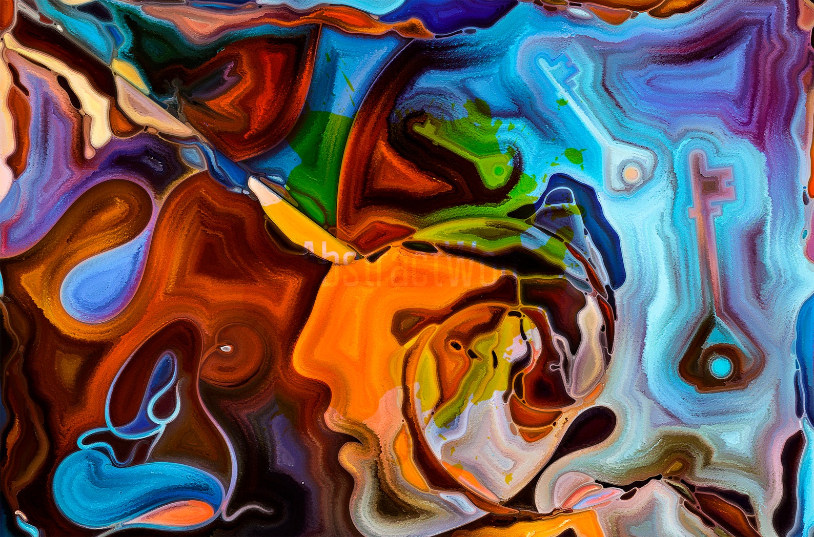 Consciousness Abstract Surrealism Canvas Print Large Wall | Etsy