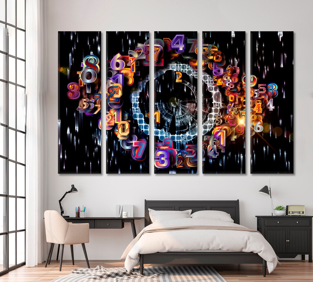 Numbers in Space Wall Art | Abstract Power Transmission Wall Decor ...