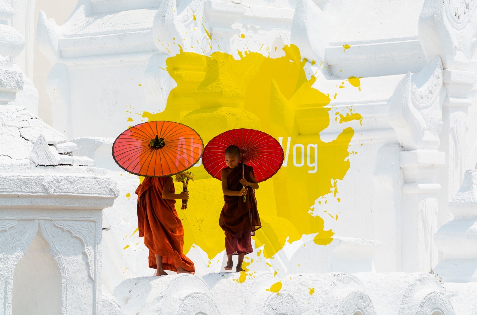 Asia Monks Artwork on Canvas Print, Old Pagoda Myatheindan Mandalay ...
