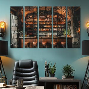 Bar Art Canvas Prints, Bar Wall Art, Bar Framed Wall Decor, Home Bar ...