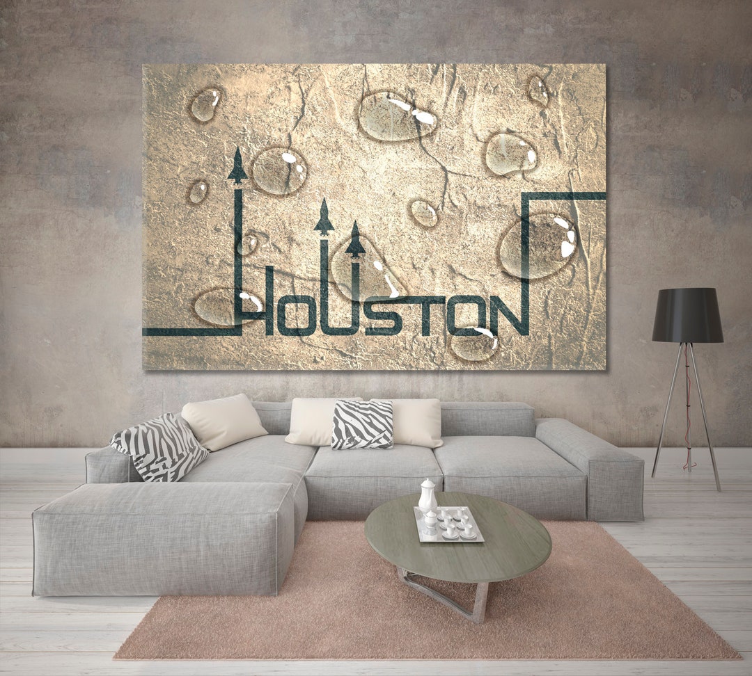 Houston Patriotic Wall Decor, Houston Emblem Wall Mural Art, Houston ...