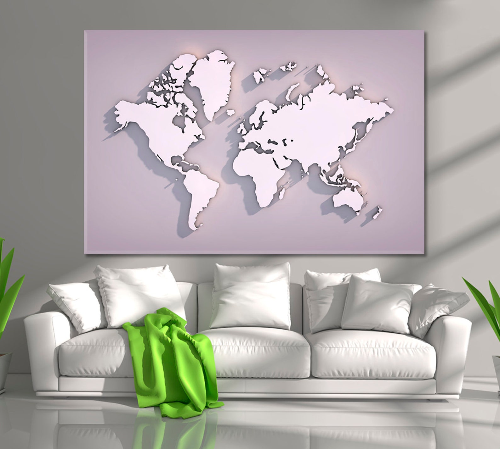 World Map Wall Art, Large Map Canvas Print, World Map Poster, World Map ...