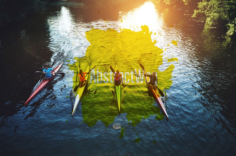 Kayak Rowing Race Wall Decor Sport Modern Wall Decor - Etsy