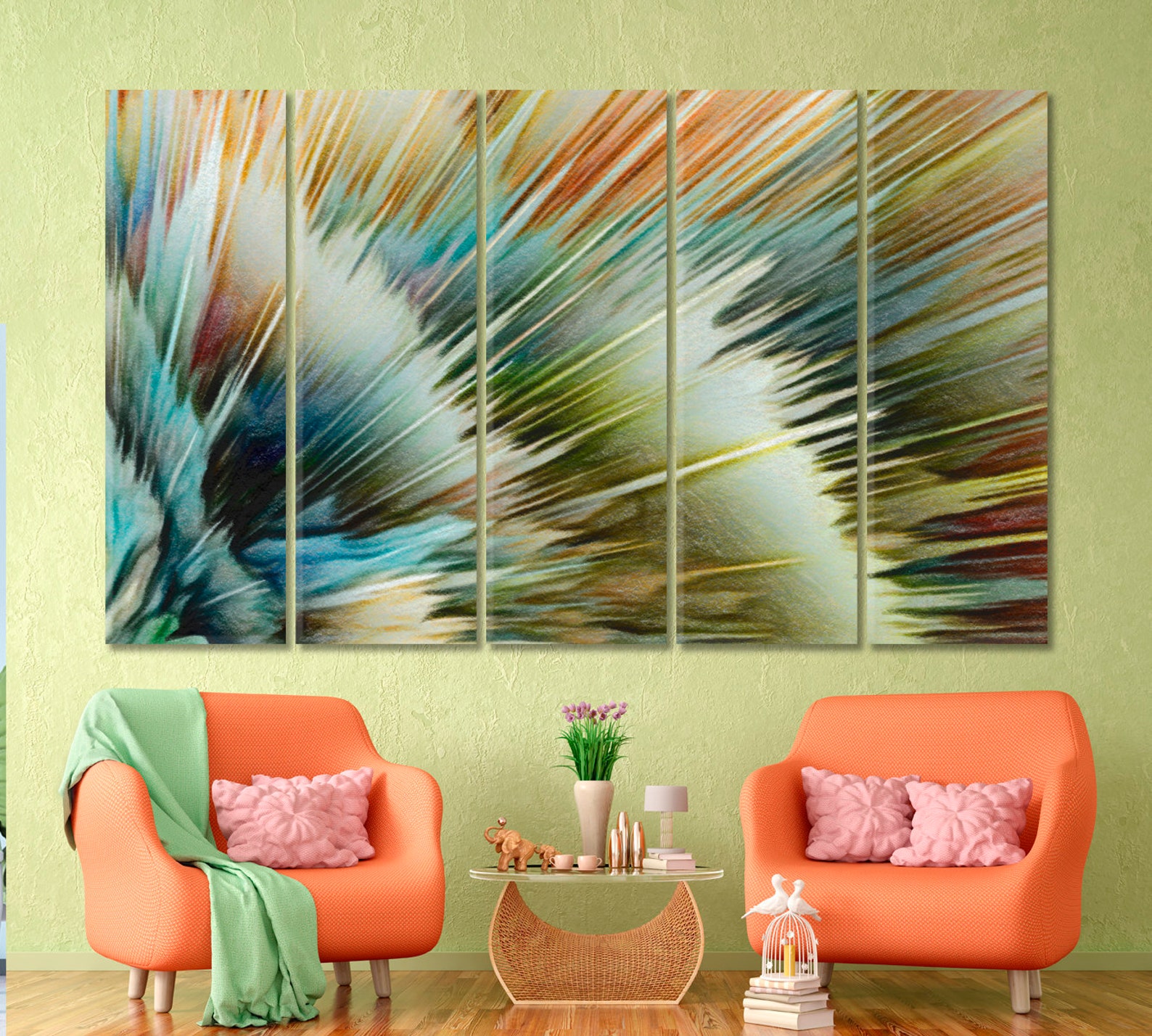 Ice Warm Colors Wall Decor Abstract Contemporary Wall Art - Etsy