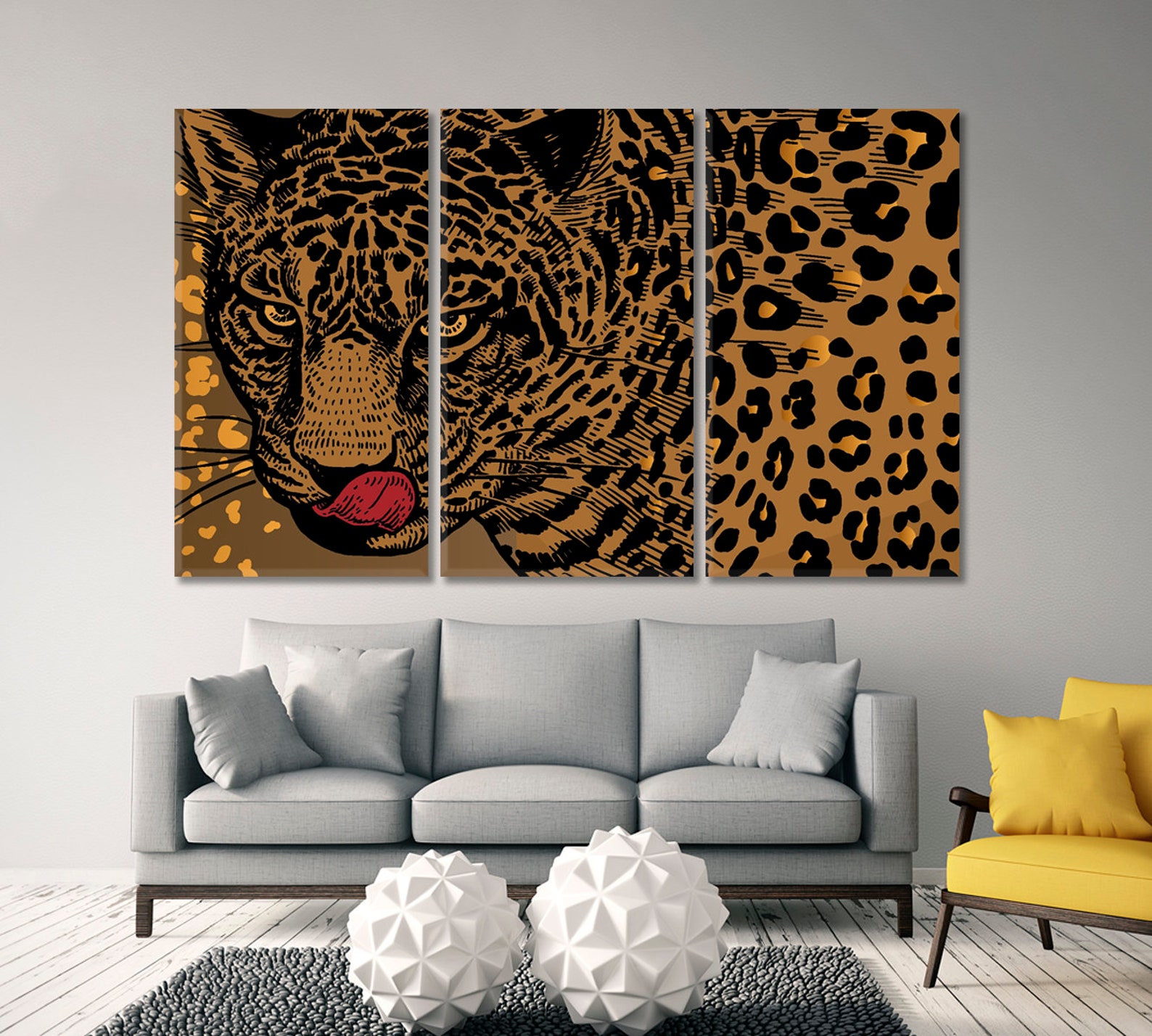 African Predator Abstract Pattern Art Canvas Print, Beast Style ...