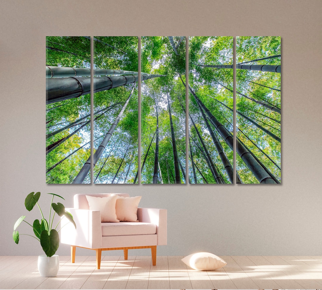 Bamboo Wall Art, Bamboo Forest Photo Poster Print, Tree Abstraction ...