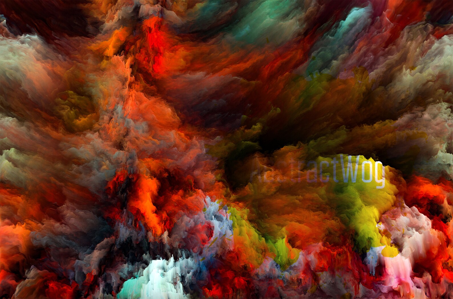 Fogy Flow Abstract Vibrant Streams Artwork Misty Clouds | Etsy