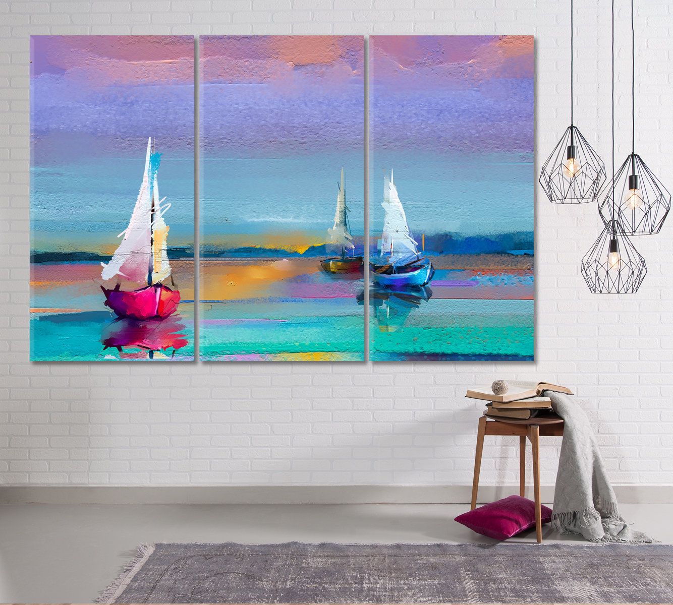 Colorful Sailboat Paintings