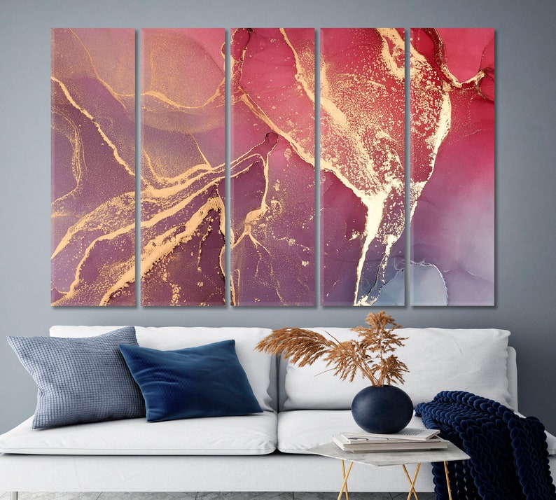Modern Best Canvas Print Large Wall Décor Marble Wall Art - Etsy
