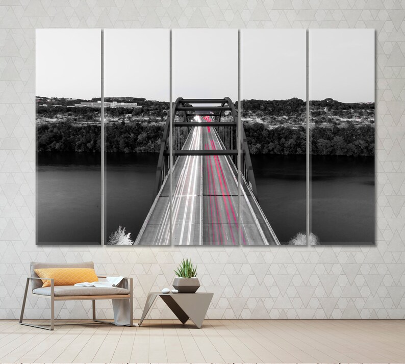 Austin Texas 360 Bridge Original Print, Austin Pennybacker Bridge Wall ...