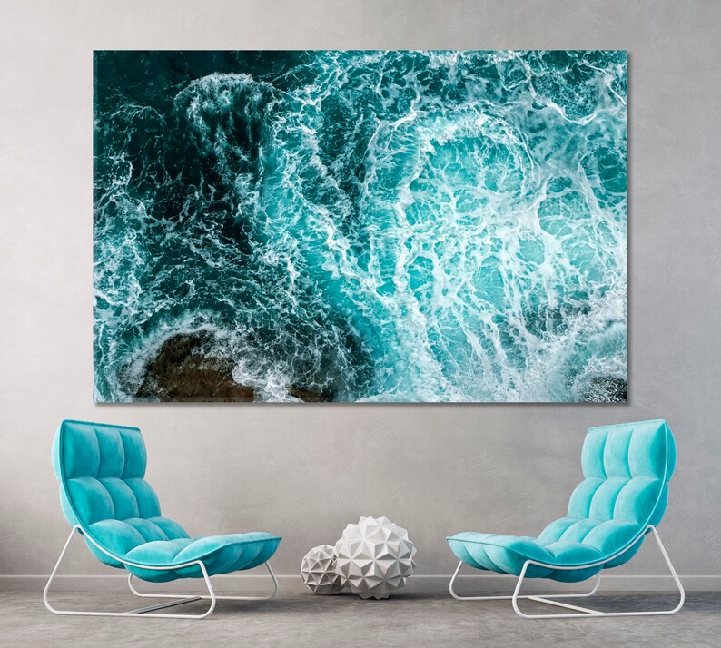 Seascape Ocean Scenic Art Photo Print, Cliff Wave Wall Decor, Sea ...