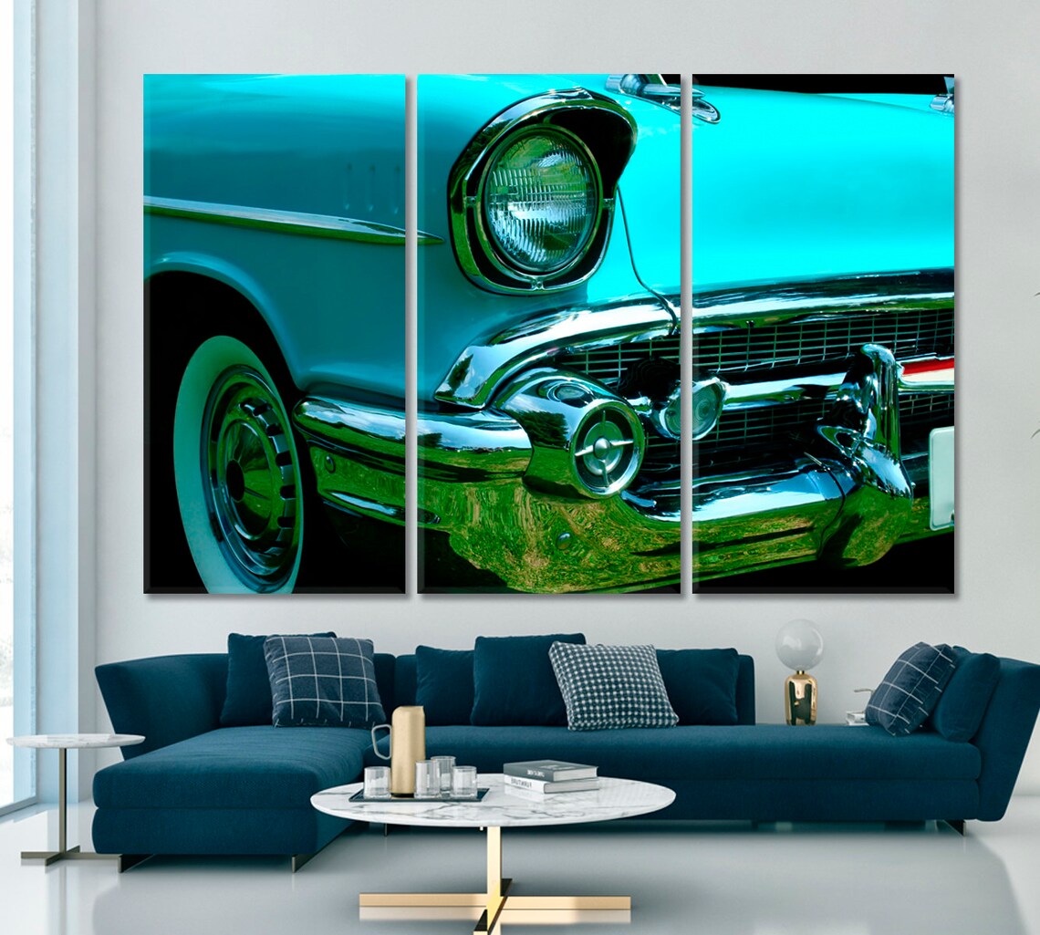 Vintage Classic Retro Car Abstract Photography on Canvas | Etsy