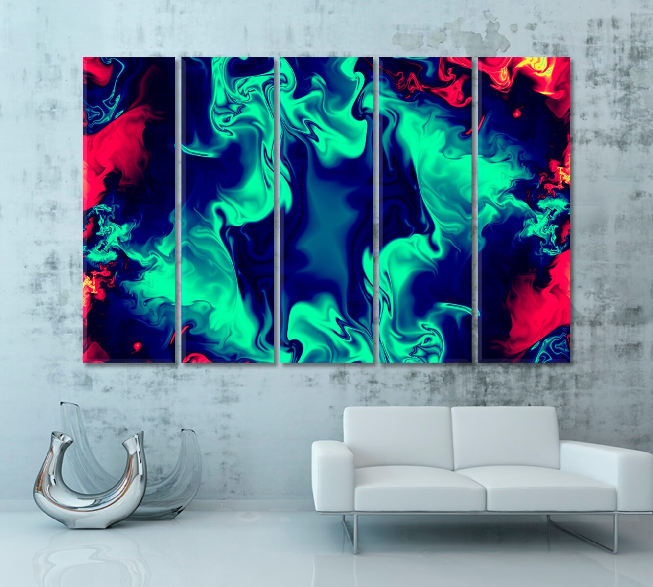 Vivid Abstract Fire Flame Poster Bright Gradient Pattern | Etsy