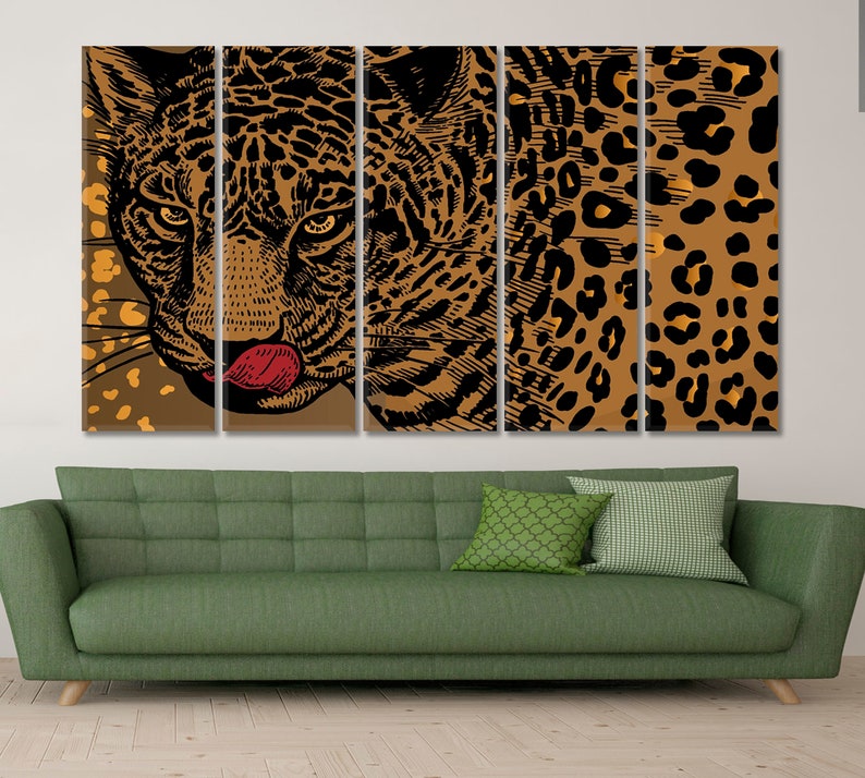 African Predator Abstract Pattern Art Canvas Print Beast | Etsy