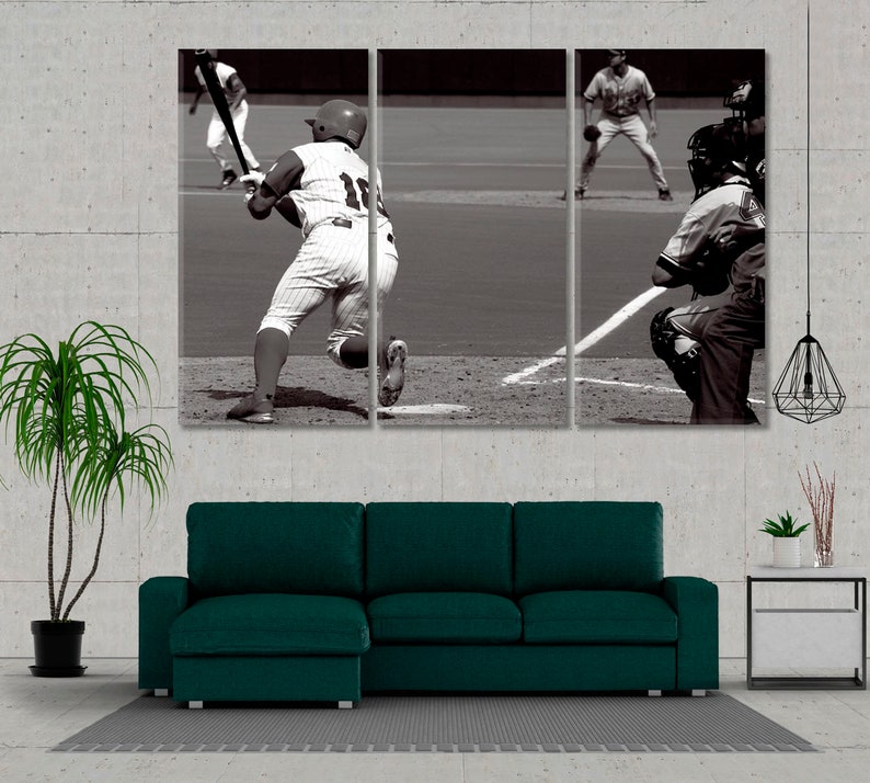 Baseball Batter Canvas Print Baseball Poster Print - Etsy