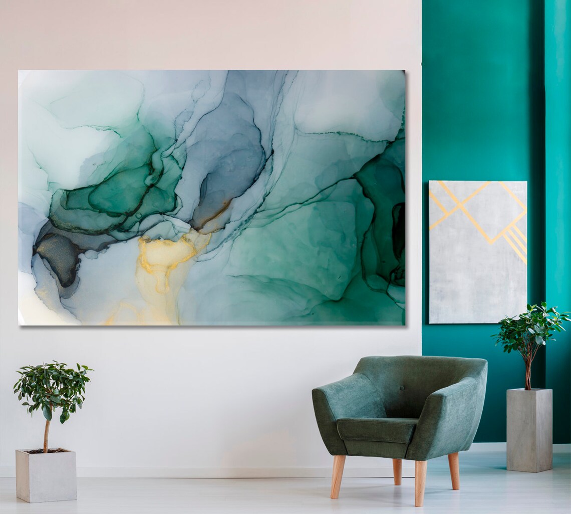 Large Marble Art Marble Canvas Print Beautiful Abstract Art | Etsy