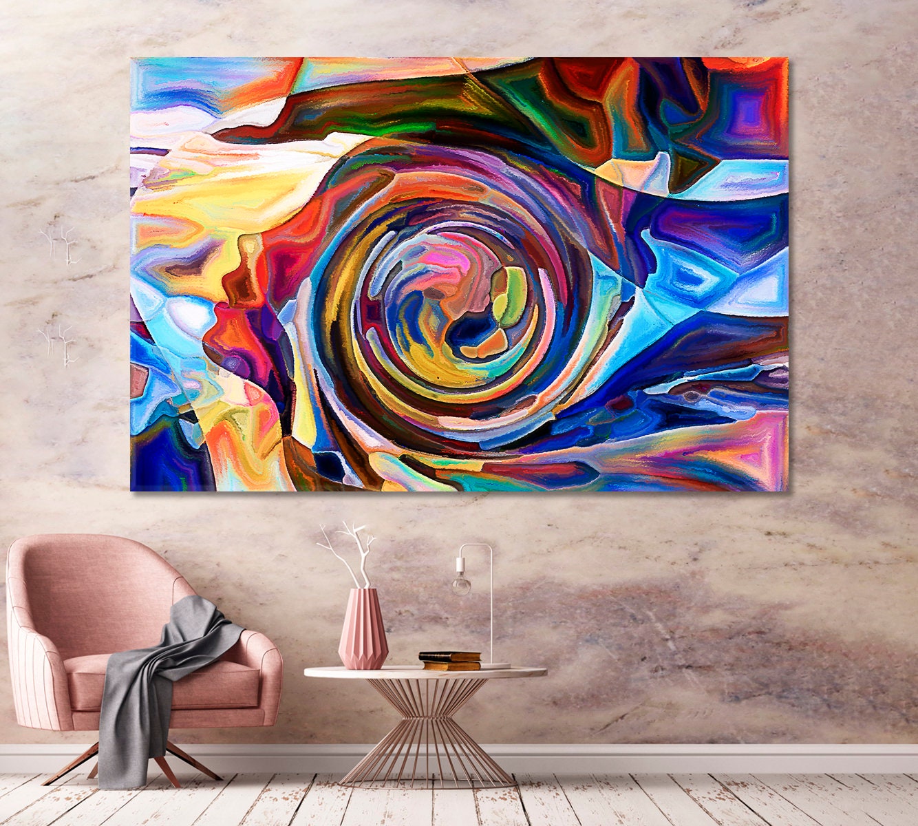 Philosophy Abstract Wall Art Decor Canvas Print, Abstract Women Face ...