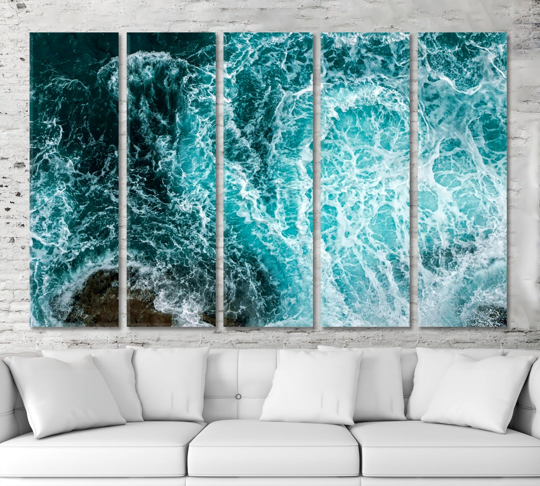 Seascape Ocean Scenic Art Photo Print, Cliff Wave Wall Decor, Sea ...