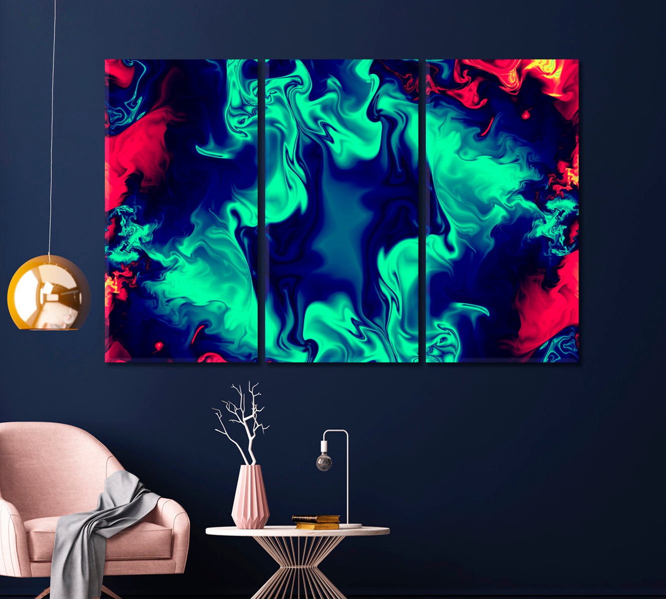 Vivid Abstract Fire Flame Poster Bright Gradient Pattern | Etsy