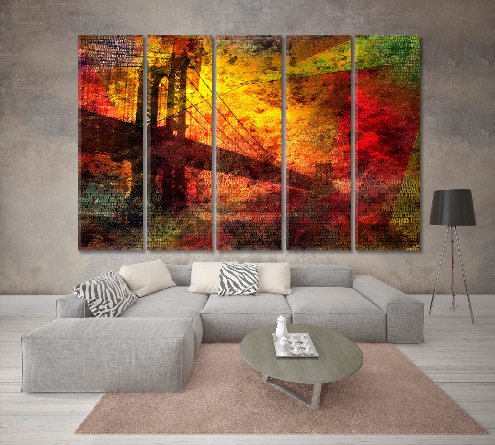 Surrealism NY Manhattan Bridge Wall Decor New York City - Etsy