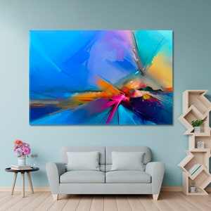 Bright Modern Abstract Canvas Print Large Wall Décor - Etsy