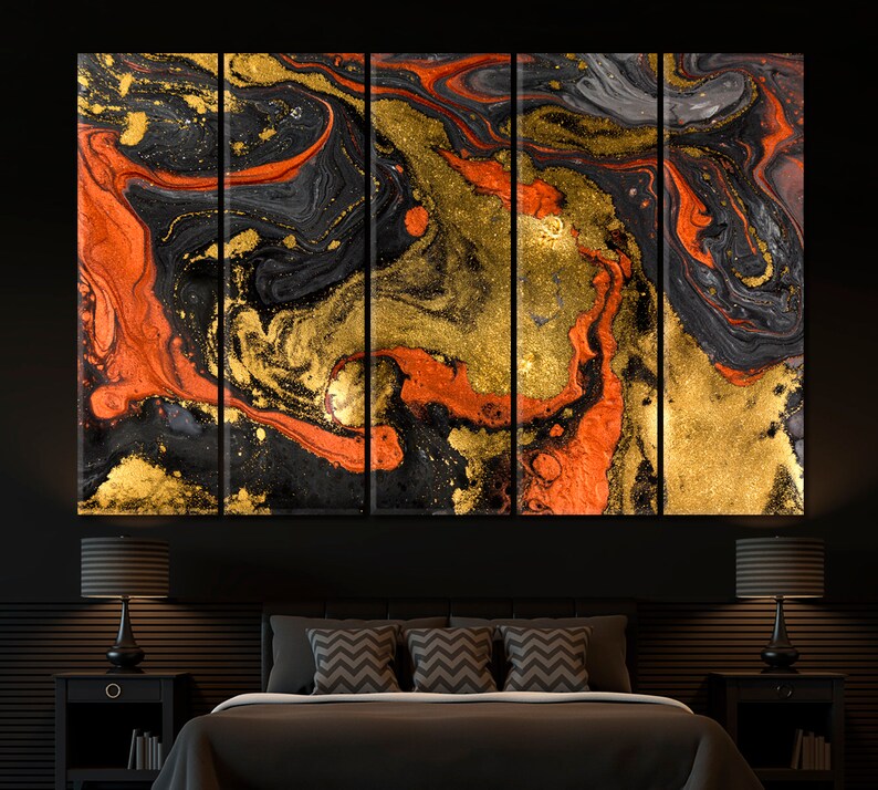 Cosmos Marble Canvas Art Print Abstract Marble Large Wall - Etsy