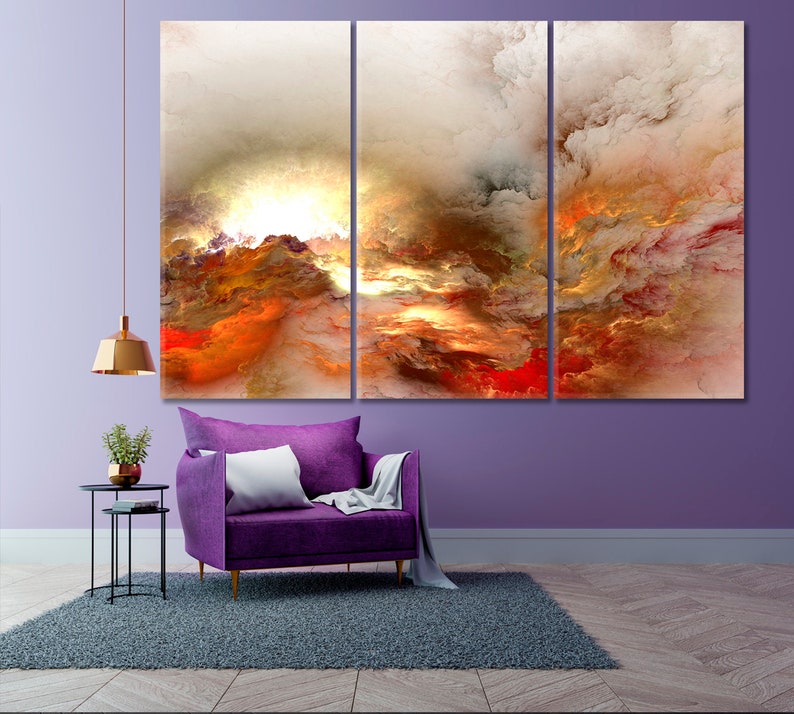 Futuristic Wall Art Cloud Wall Decor Flame Chaos Print - Etsy