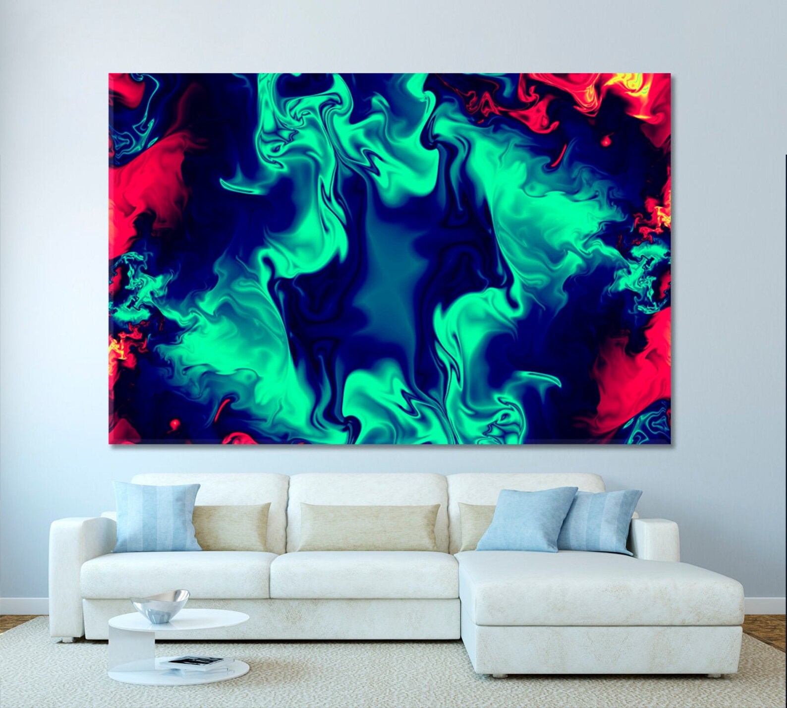 Vivid Abstract Fire Flame Poster Bright Gradient Pattern | Etsy