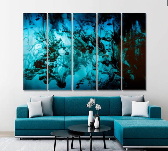 Ink in Water Abstract Canvas Print Creative Artwork | Etsy