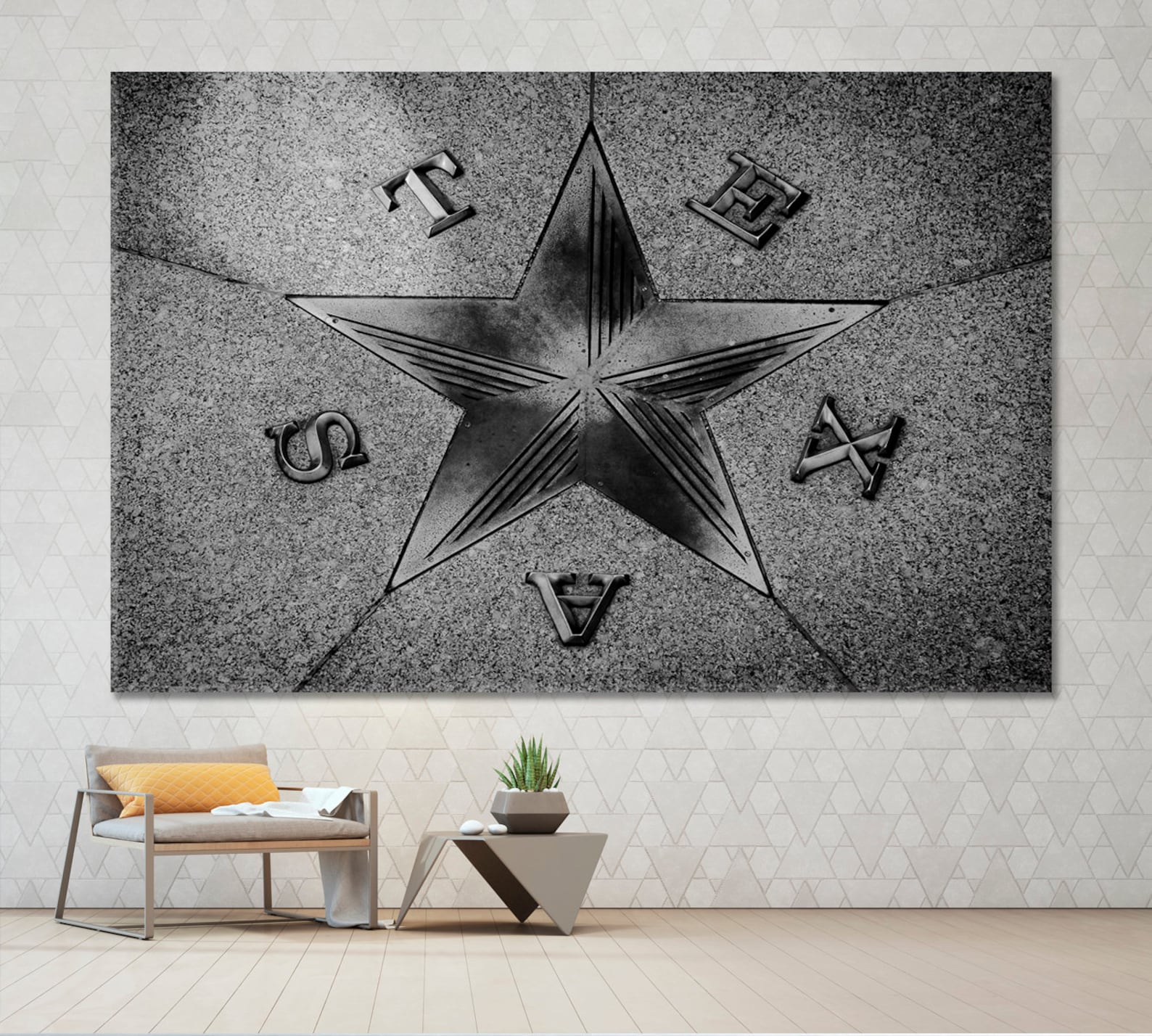 Texas Star Wall Decor Texas Wall Panels Modern Canvas Print | Etsy