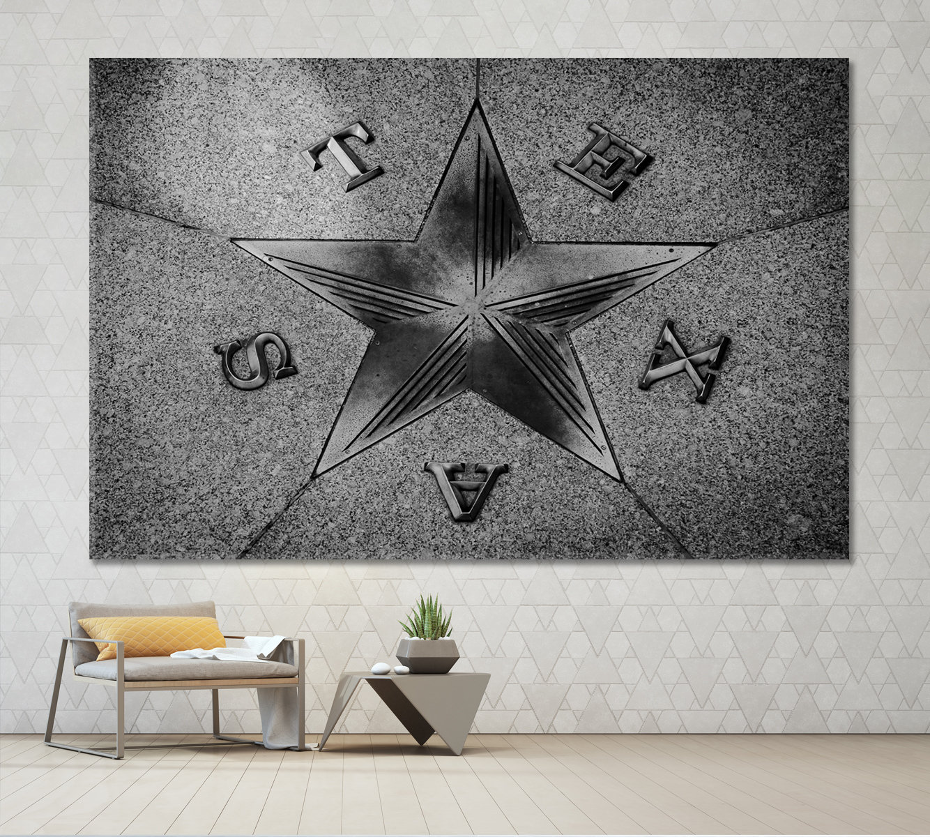 Texas Star Wall Decor Texas Wall Panels Modern Canvas Print | Etsy