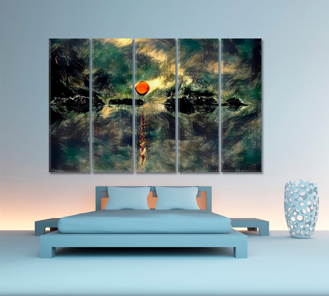 Sunset Wall Art | Abstract Canvas Print, Magic Sunset Wall Decor ...
