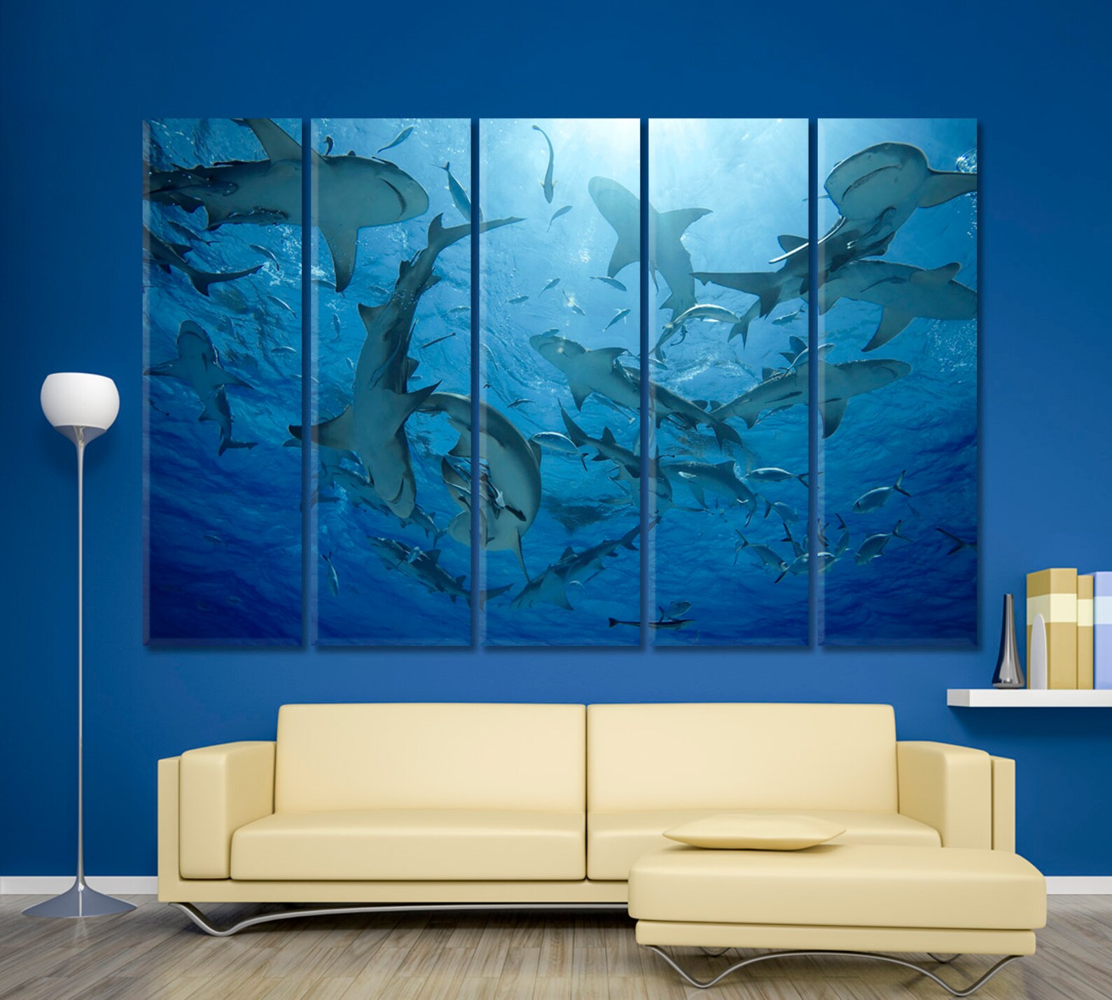 LEMON SHARK Group Shark Wall Art Canvas Print Wild Animals - Etsy