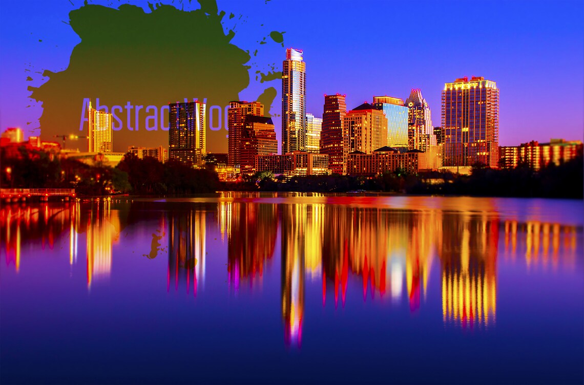 Texas Austin Wall Decor Austin Downtown Sunrise Canvas Print | Etsy