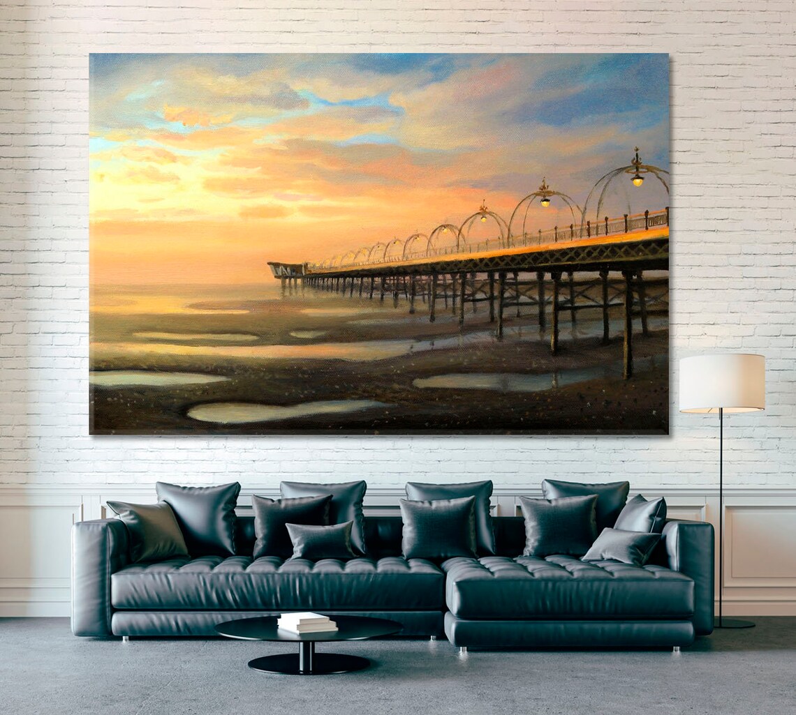Infinity Panoramic Oil Painting Southport UK Wall Art | Etsy