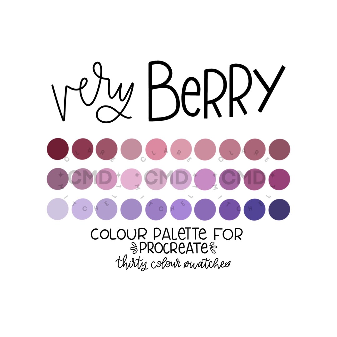 Very Berry Procreate Colour Palette Instant Download - Etsy
