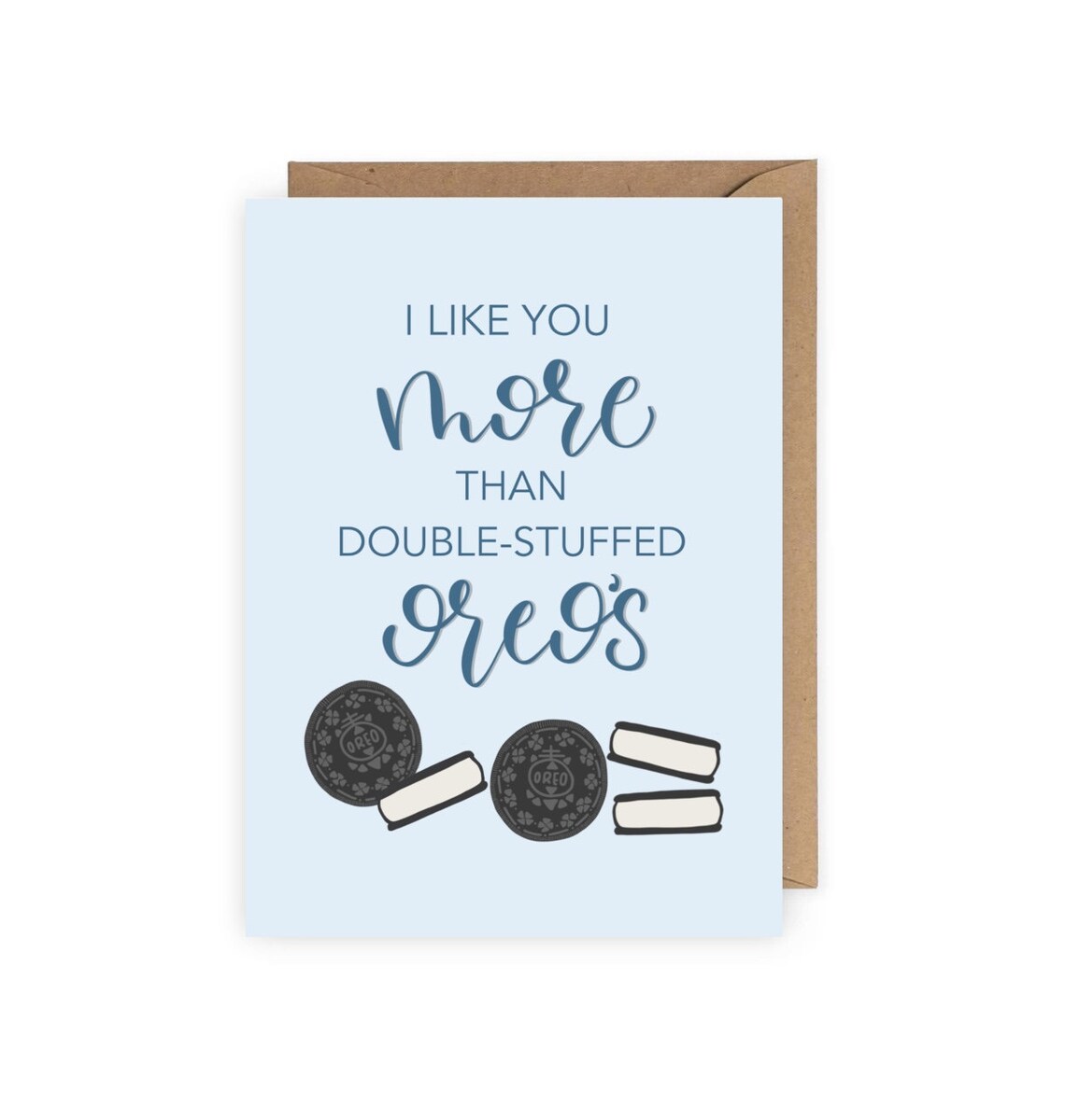 Oreos Card I Like You More Than Double Stuffed Oreos Card | Etsy