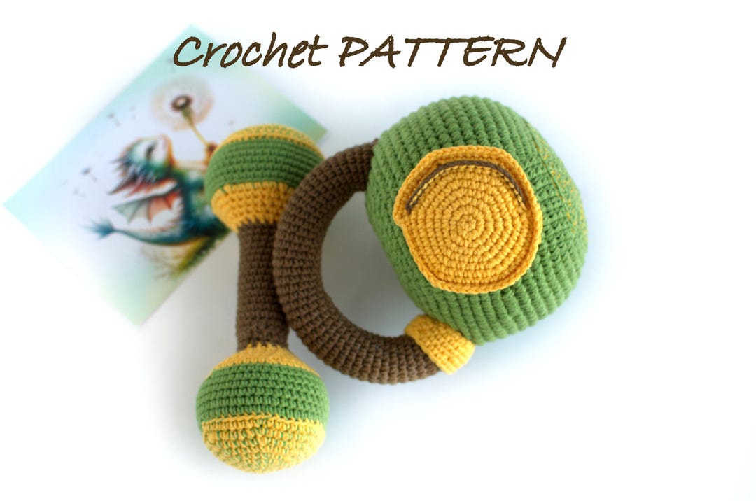 PATTERN Crochet Dumbbell & Kettlebell, Workout Toy, Baby Shower Gift ...