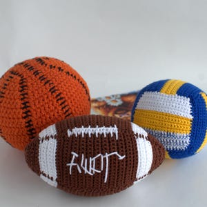 PATTERNS Crochet Sports Set, DIY Amigurumi Ball Patterns, Handmade Baby ...