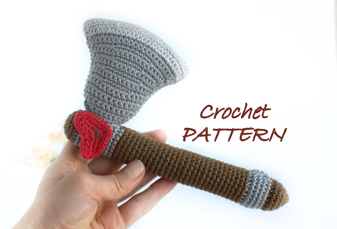 PATTERN Axe, Crochet Baby Rattle Pattern, Unique DIY Projects, Viking ...