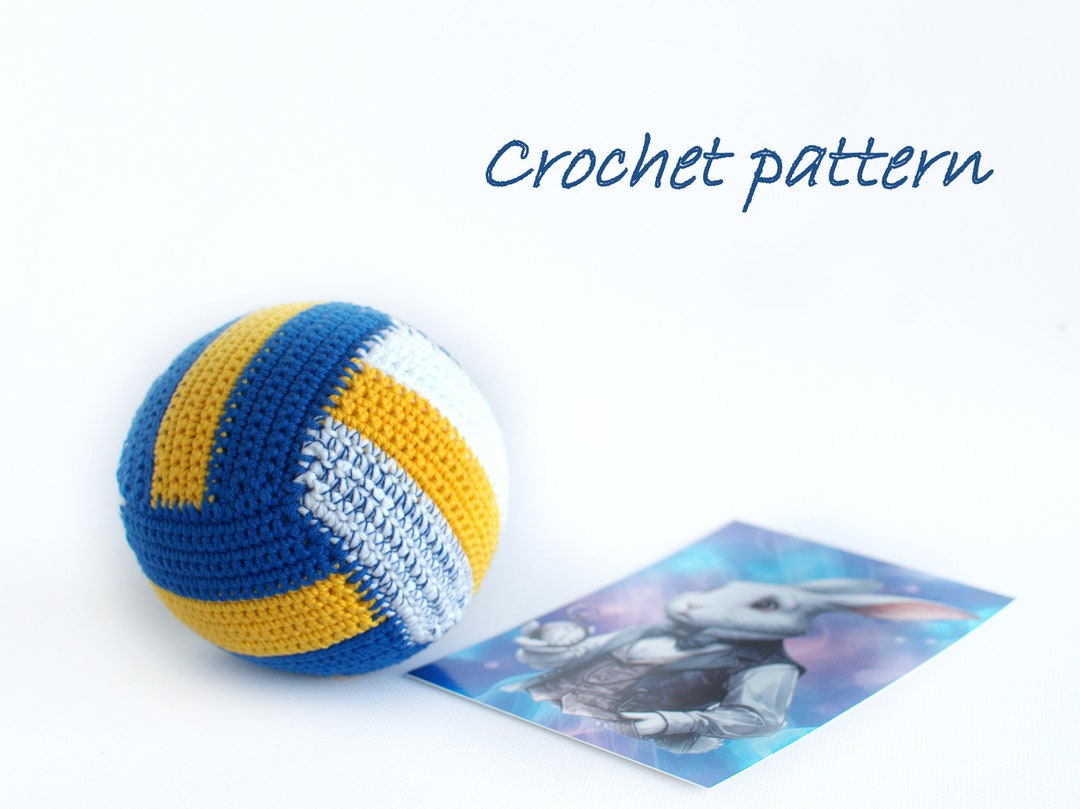 PATTERN Volleyball Toy, Crochet Rattle Ball, Baby Photo Shoot Props ...